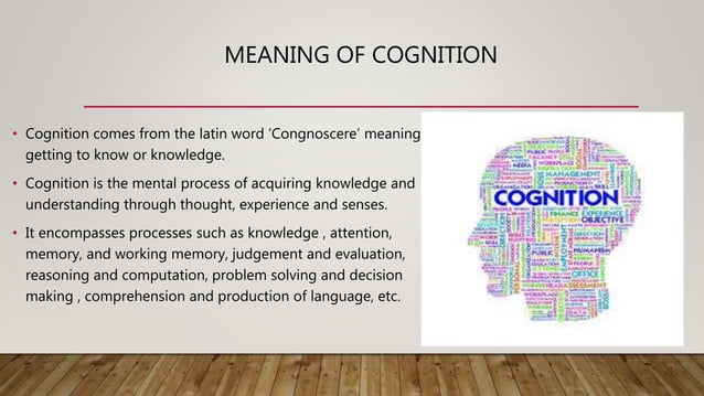 Cognitive development and cognition | PPTX