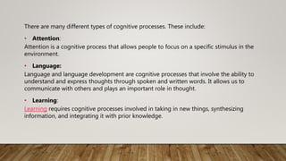 Cognitive development and cognition | PPTX