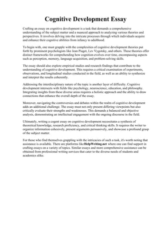Cognitive Development Essay.pdf