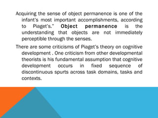 Cognitive development of infants and toddlers | PPT
