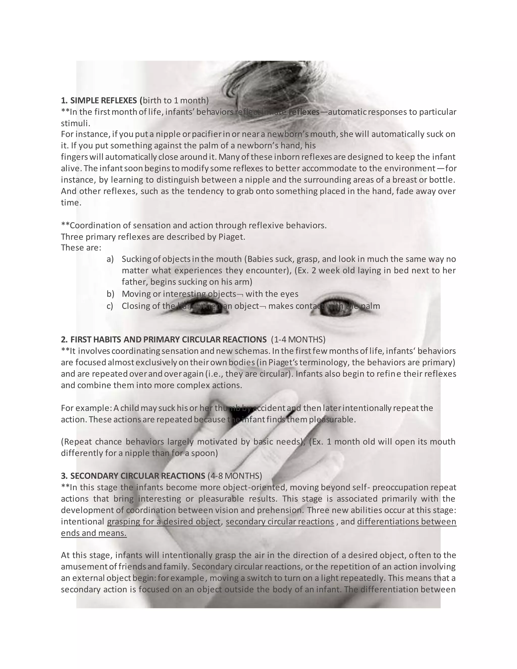 Cognitive development of infants and toddlers | DOCX