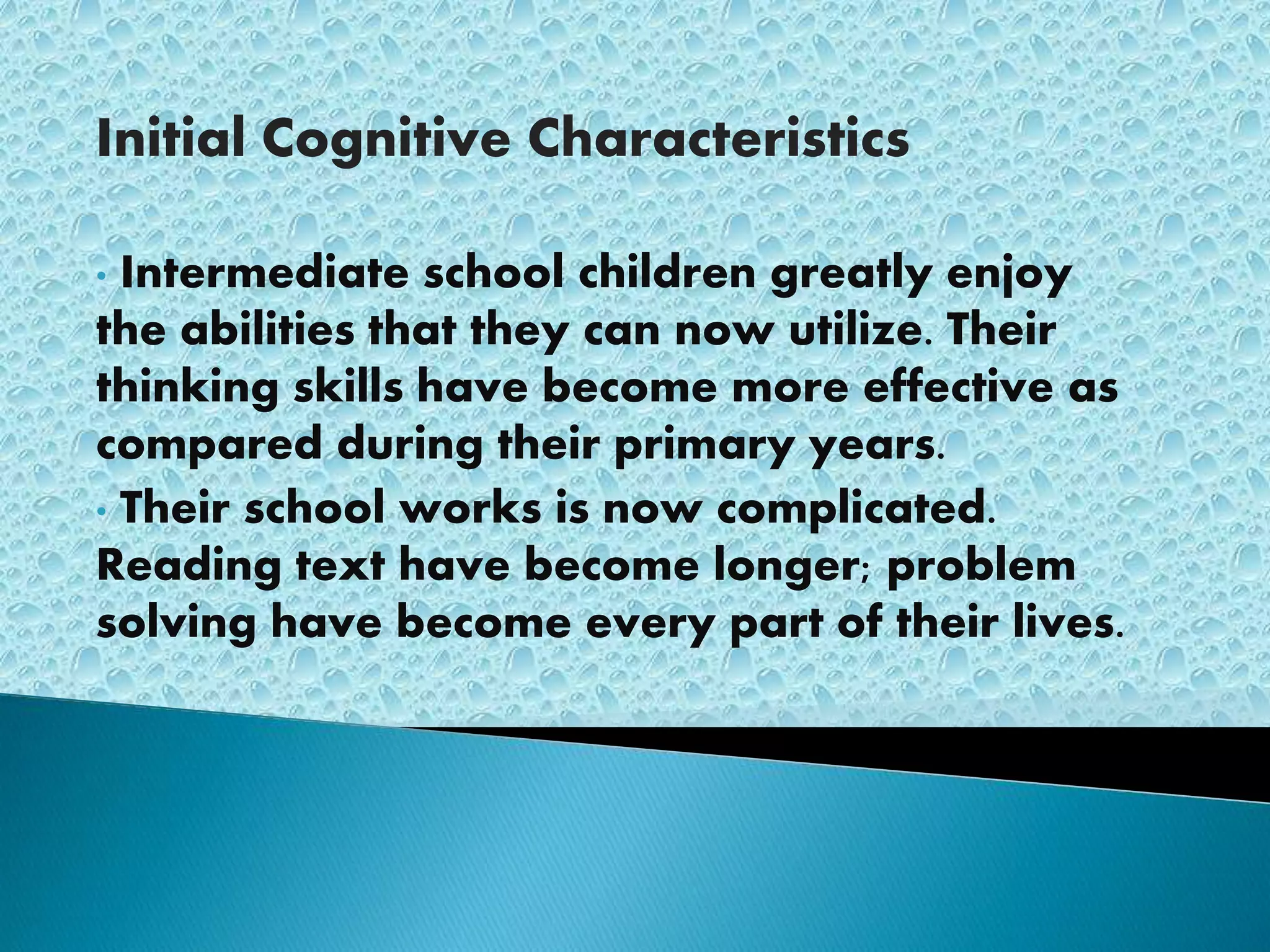 Cognitive development of intermediate schoolers | PPTX