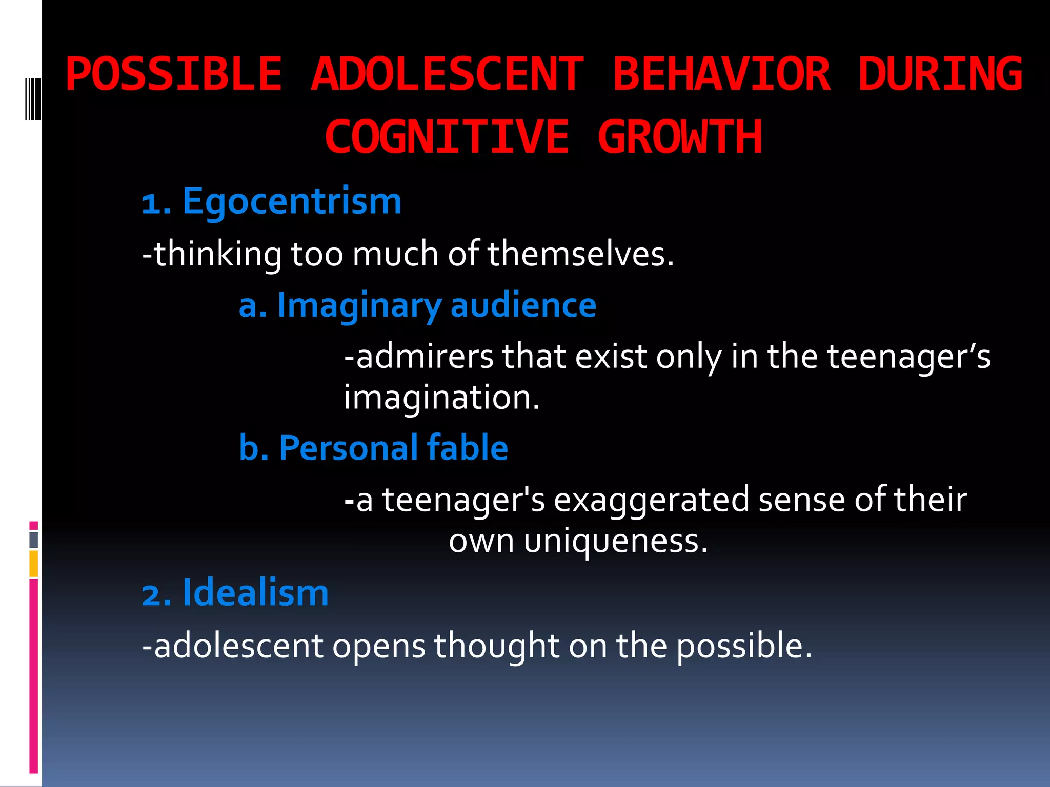 Cognitive development on high school learners | PPTX