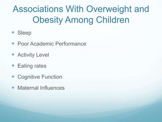 Childhood Overweight and Obesity | PPTX