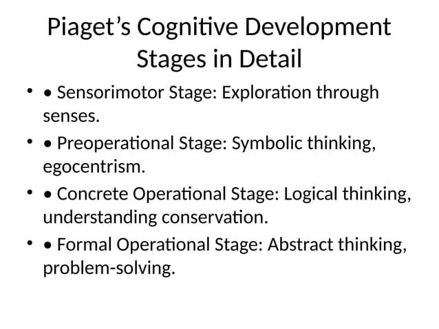 Cognitive Development: Understanding How We Think, Learn, and Grow | PPTX