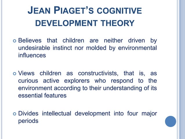 Cognitive development theories | PPTX | Daycare and Pre-School | Parenting