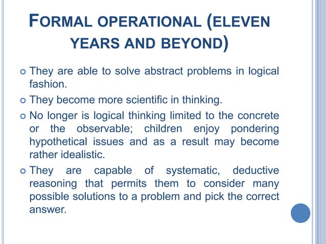 Cognitive development theories | PPTX | Daycare and Pre-School | Parenting