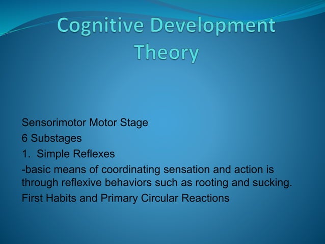 Cognitive development theory substages | PPT