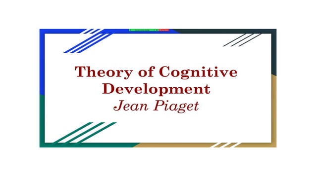 Cognitive Development Theory of Jean Piaget | PPT