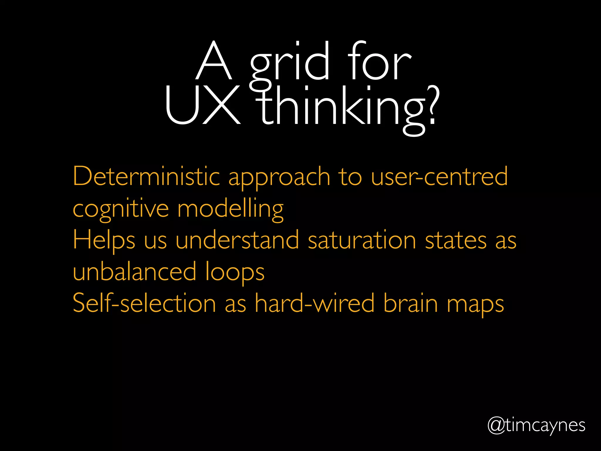 Cognitive Disentropy Theory - A grid for UX thinking | KEY