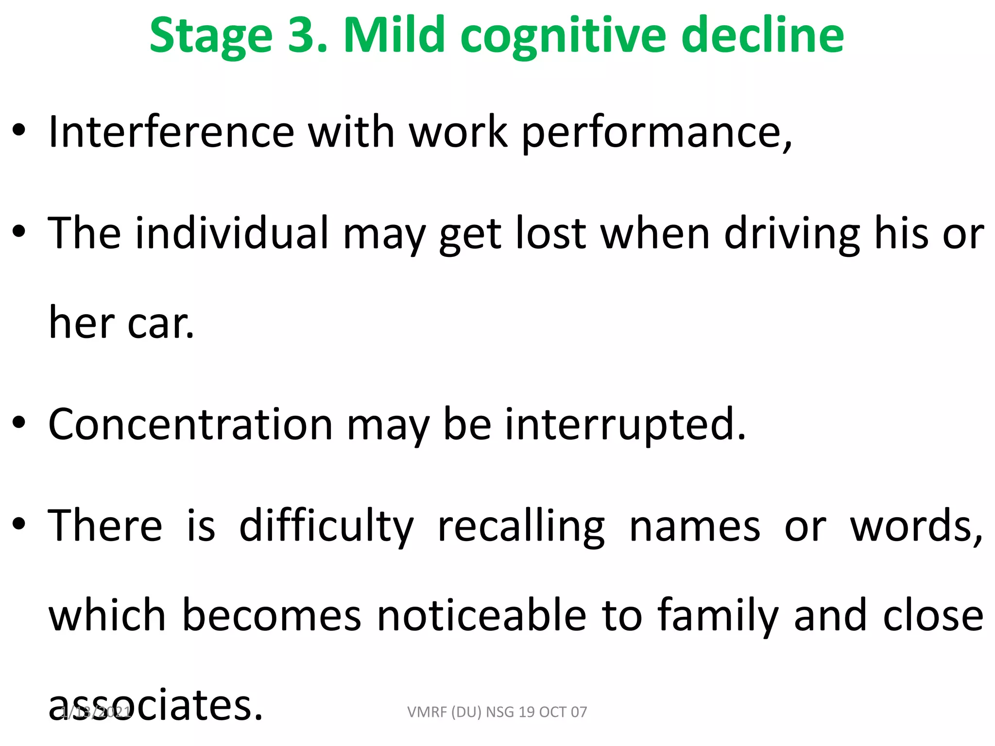 COGNITIVE DISORDER ,DEMENTIA NURSING DIAGNOSES, NURSING PROCESS FOR ...