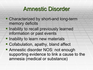 Cognitive Disorder Ch14 .ppt