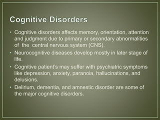 Cognitive disorders | PPTX