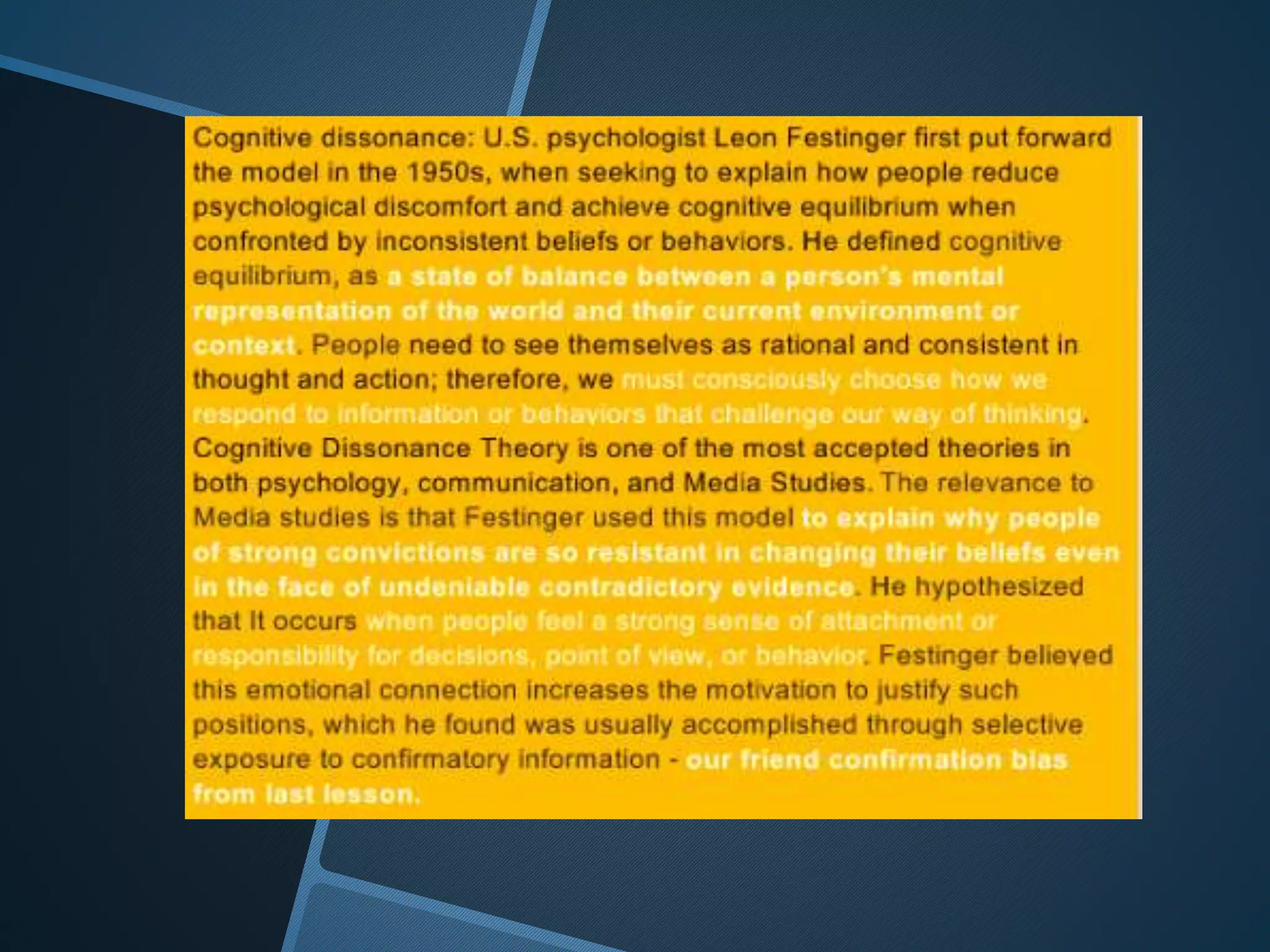 Cognitive dissonance | PPTX