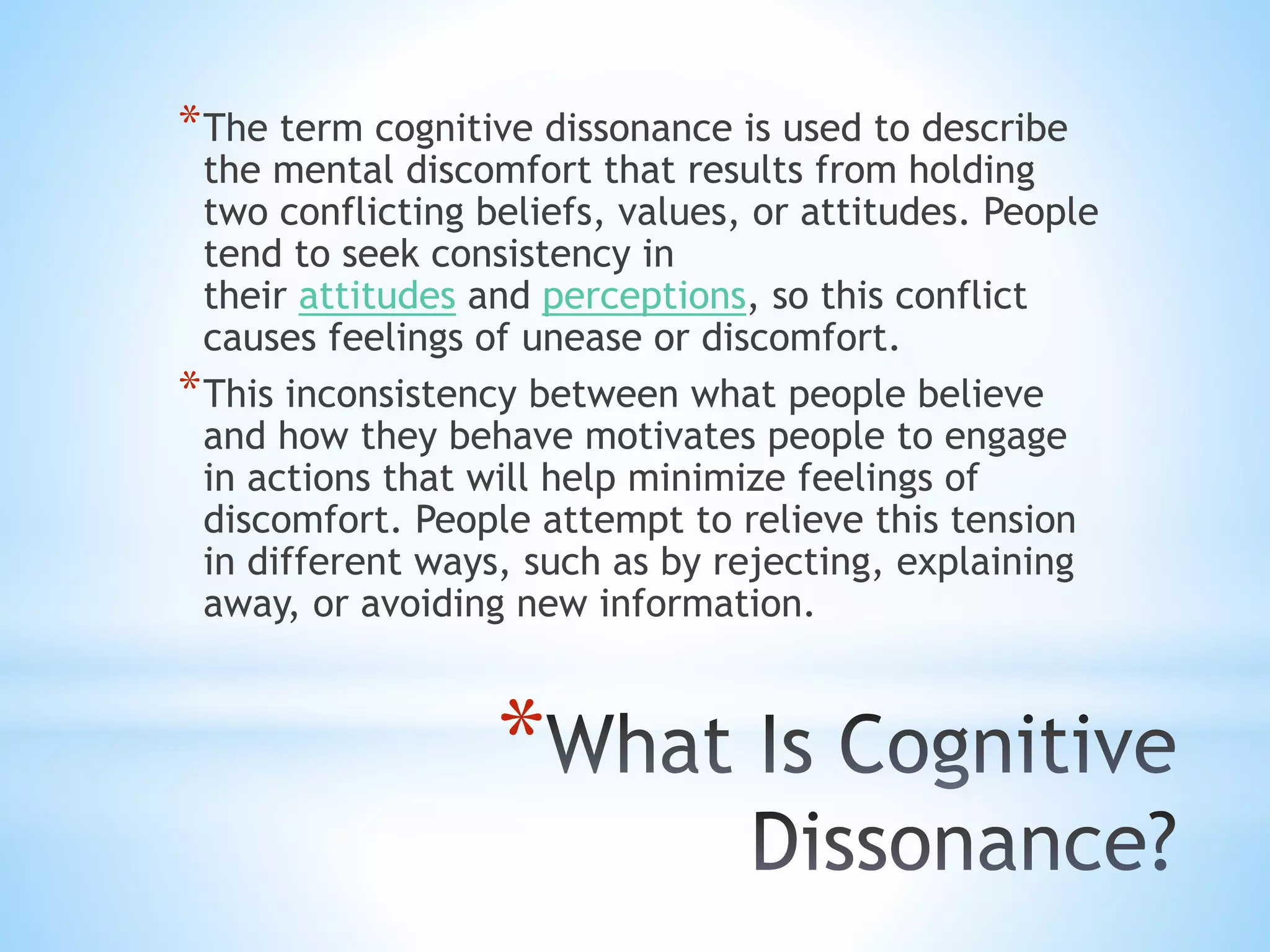 Cognitive dissonance | PPTX