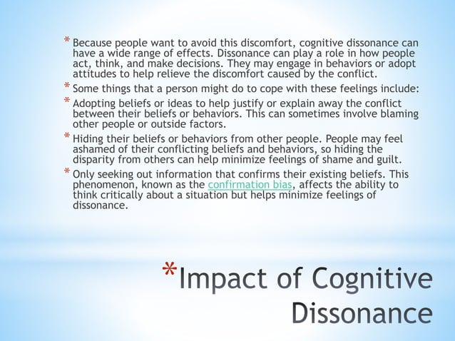 Cognitive dissonance | PPTX