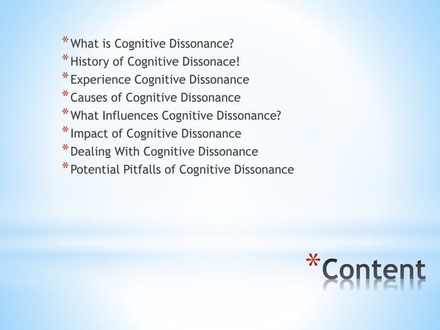 Cognitive dissonance | PPTX