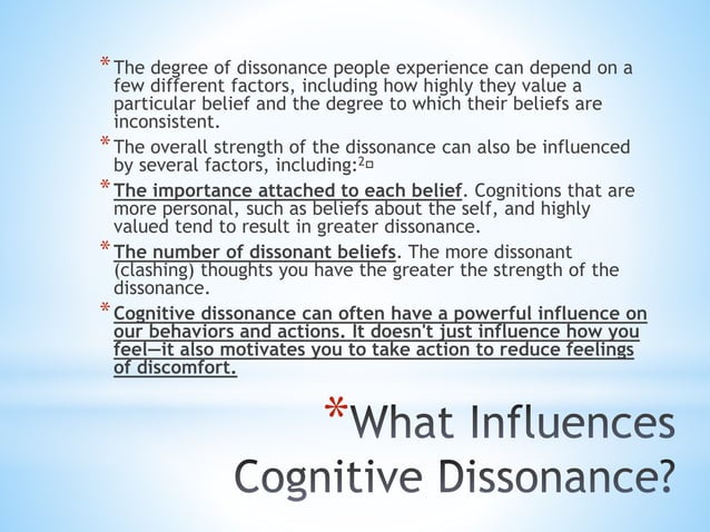 Cognitive dissonance | PPTX