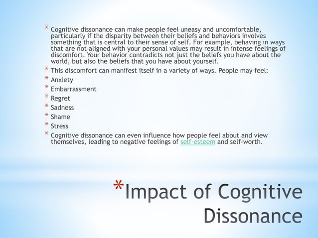 Cognitive dissonance | PPTX