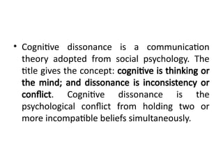 Theory of Cognitive Dissonance & examples.pptx