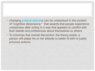 Cognitive dissonance in politics | PPTX