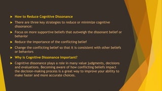 Cognitive dissonance theory | PPTX