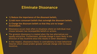Cognitive dissonance theory | PPTX