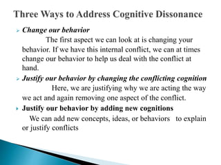 Cognitive dissonance theory | PPTX