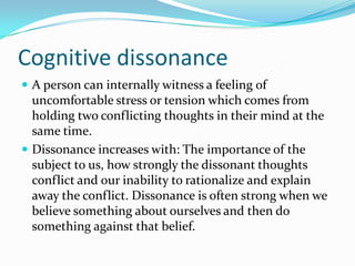 Cognitive Dissonance –vs Agenda-setting theory | PPTX