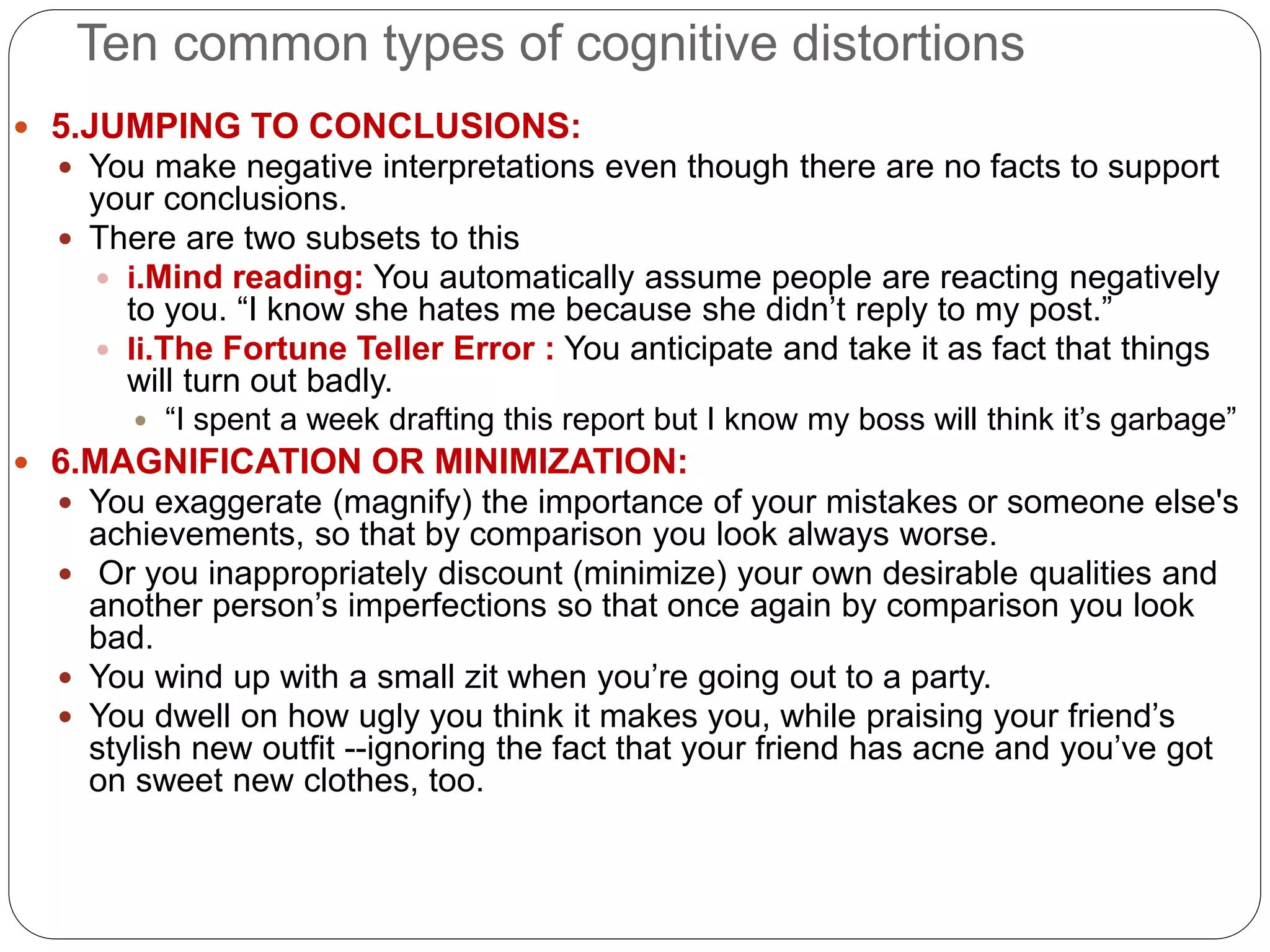 Cognitive distortions | PPTX