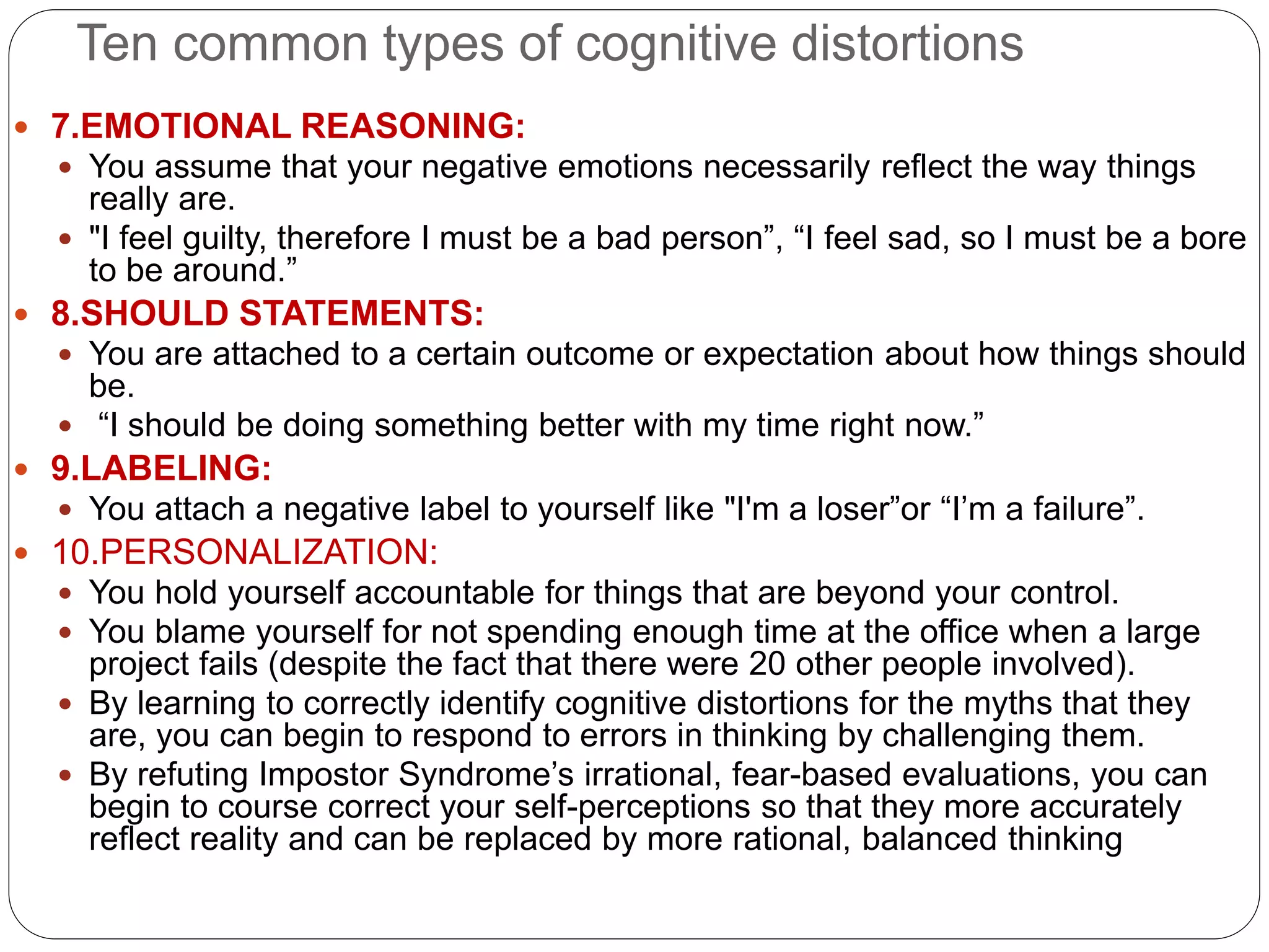 Cognitive distortions | PPTX