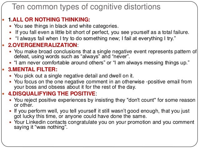Cognitive distortions