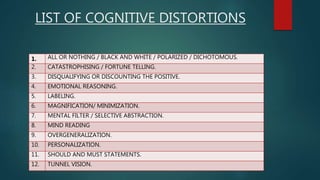 Cognitive distortions - Psychiatry | PPTX