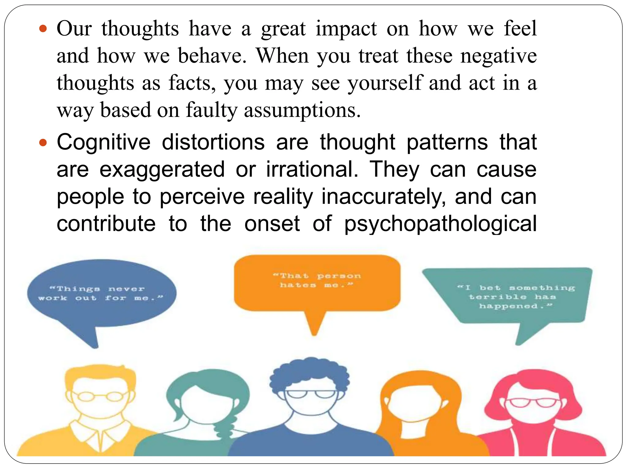 Cognitive distortions by pooja tiwari pptx | PPTX