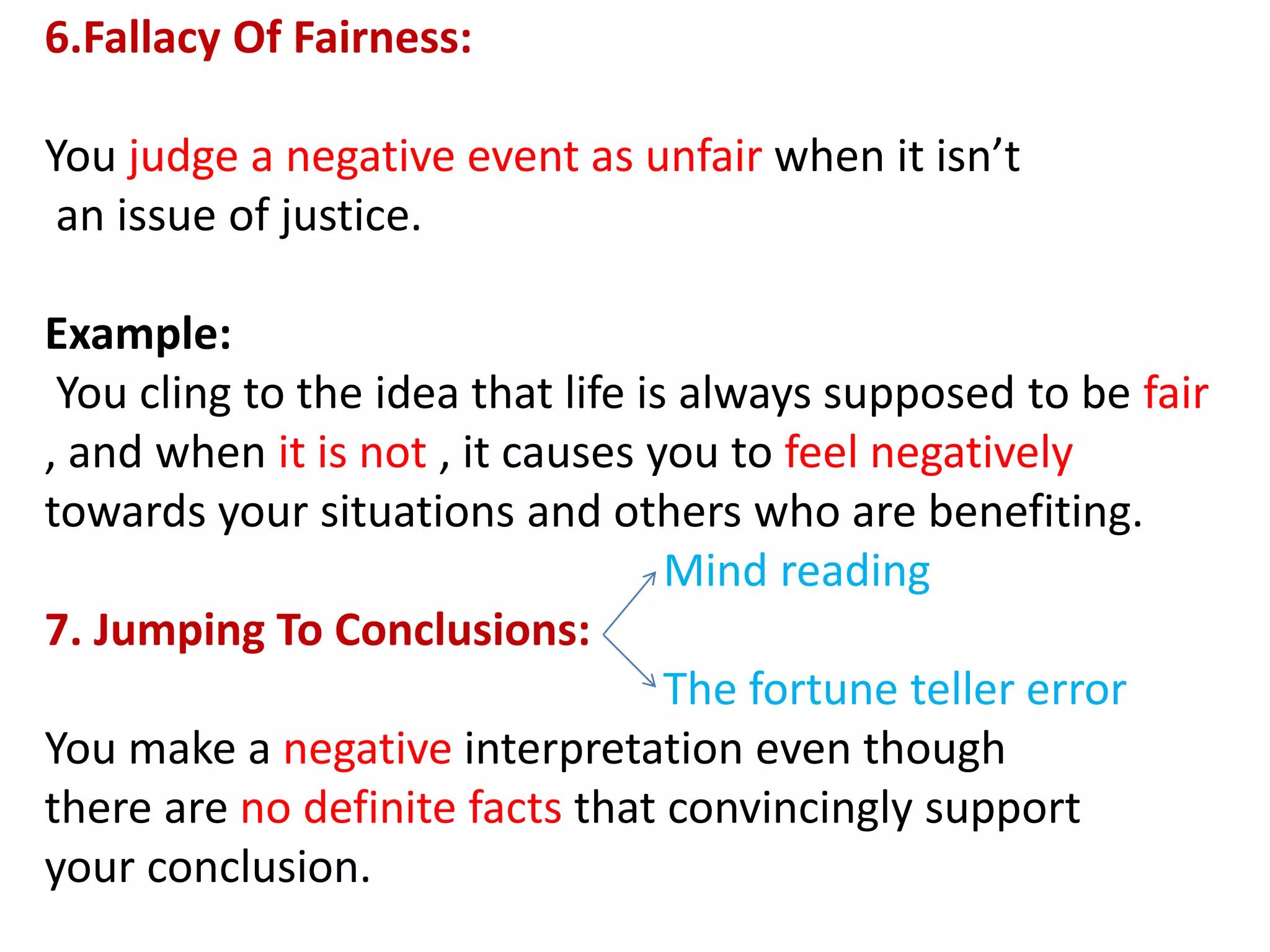 Cognitive distortions and cognitive therapy | PPTX