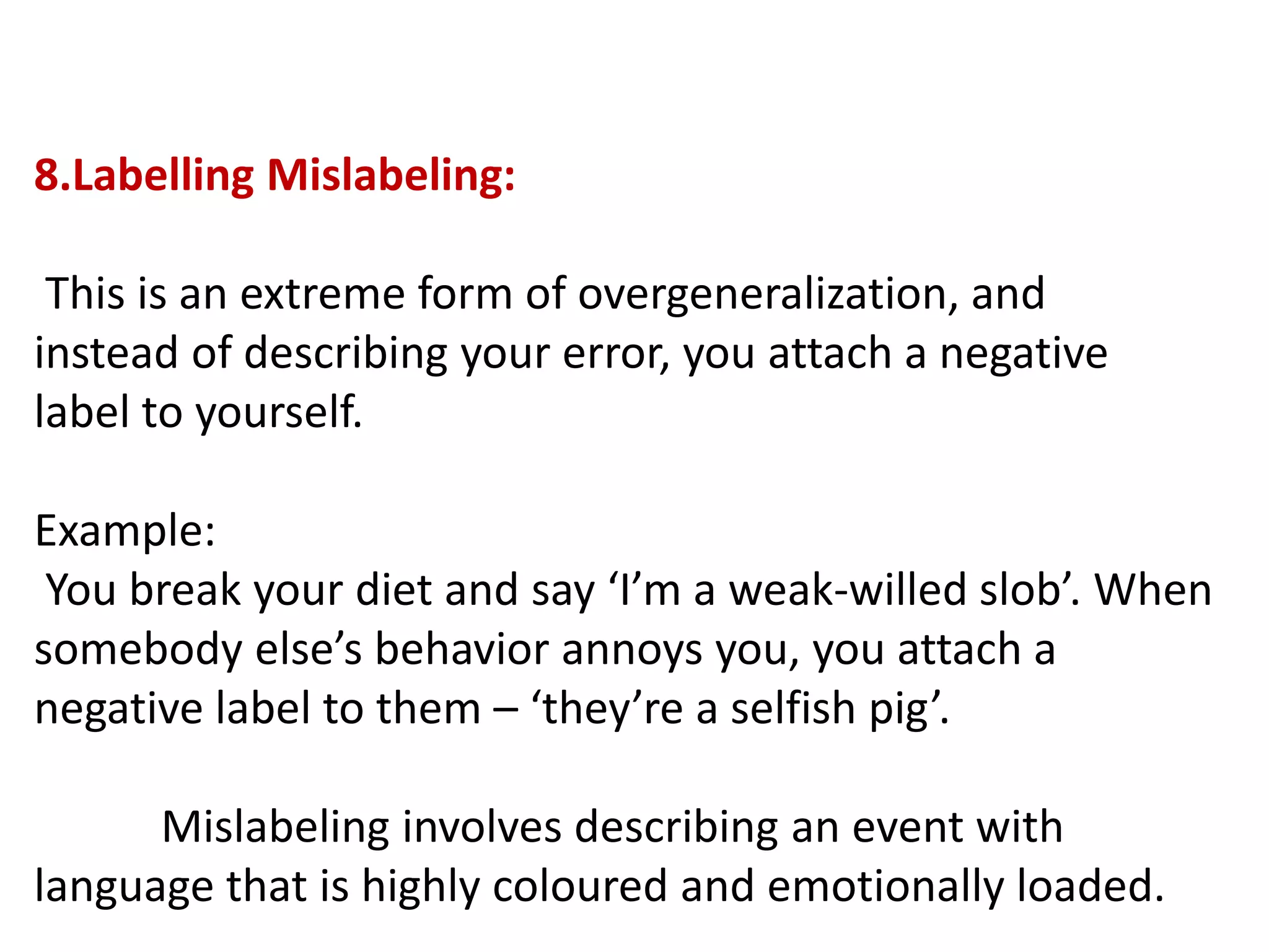 Cognitive distortions and cognitive therapy | PPTX