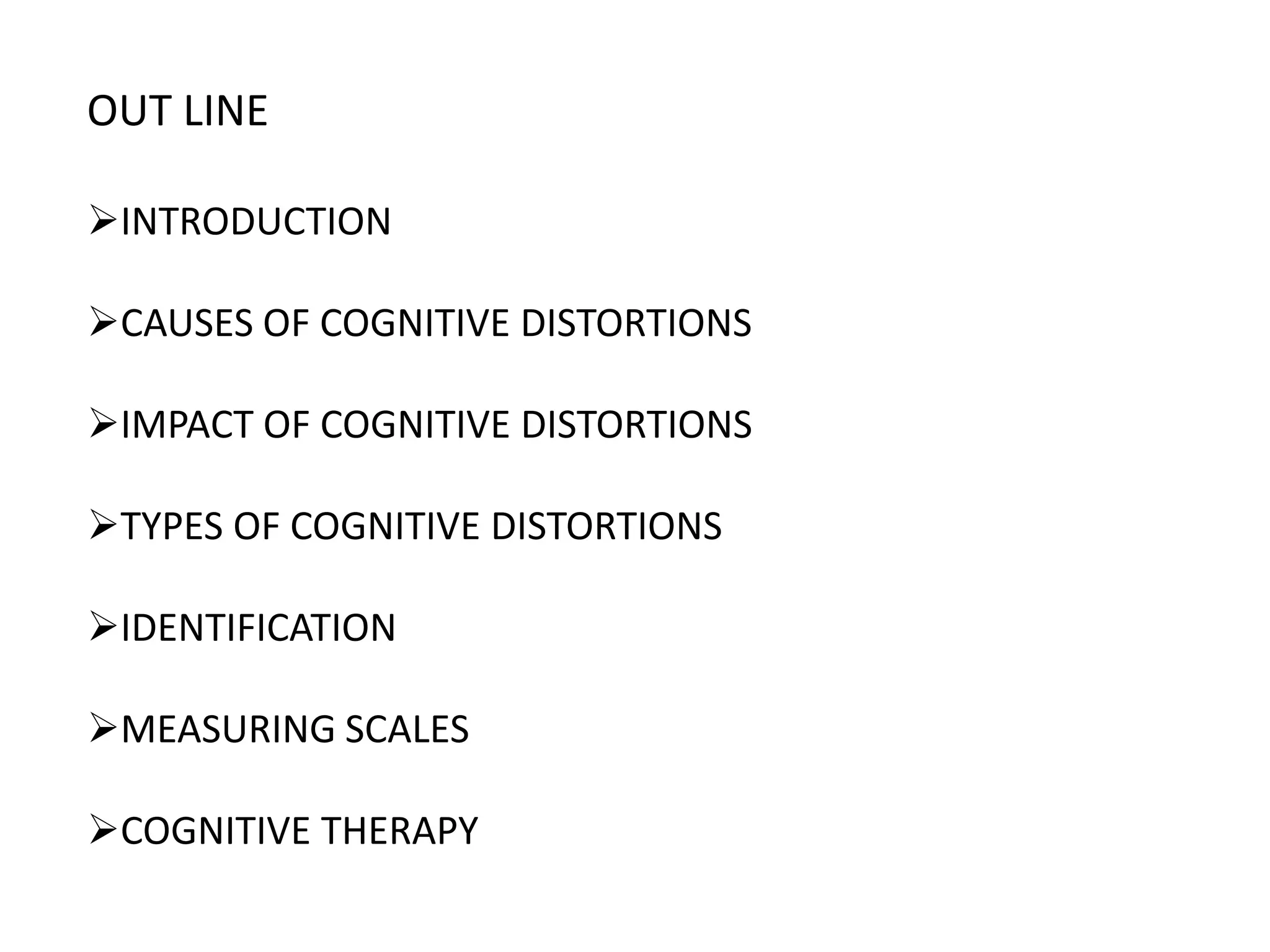Cognitive distortions and cognitive therapy | PPTX