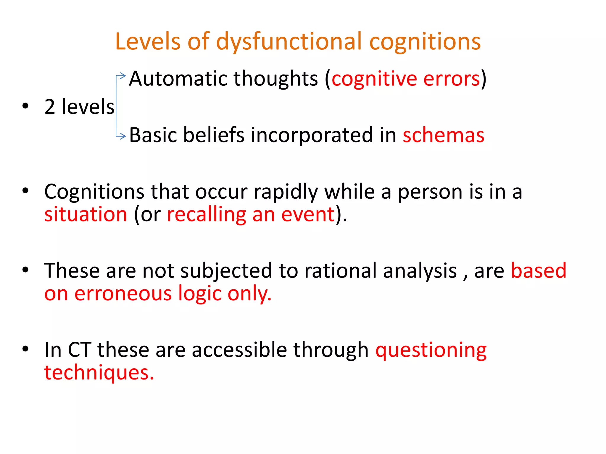 Cognitive distortions and cognitive therapy | PPTX