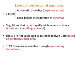 Cognitive distortions and cognitive therapy | PPTX