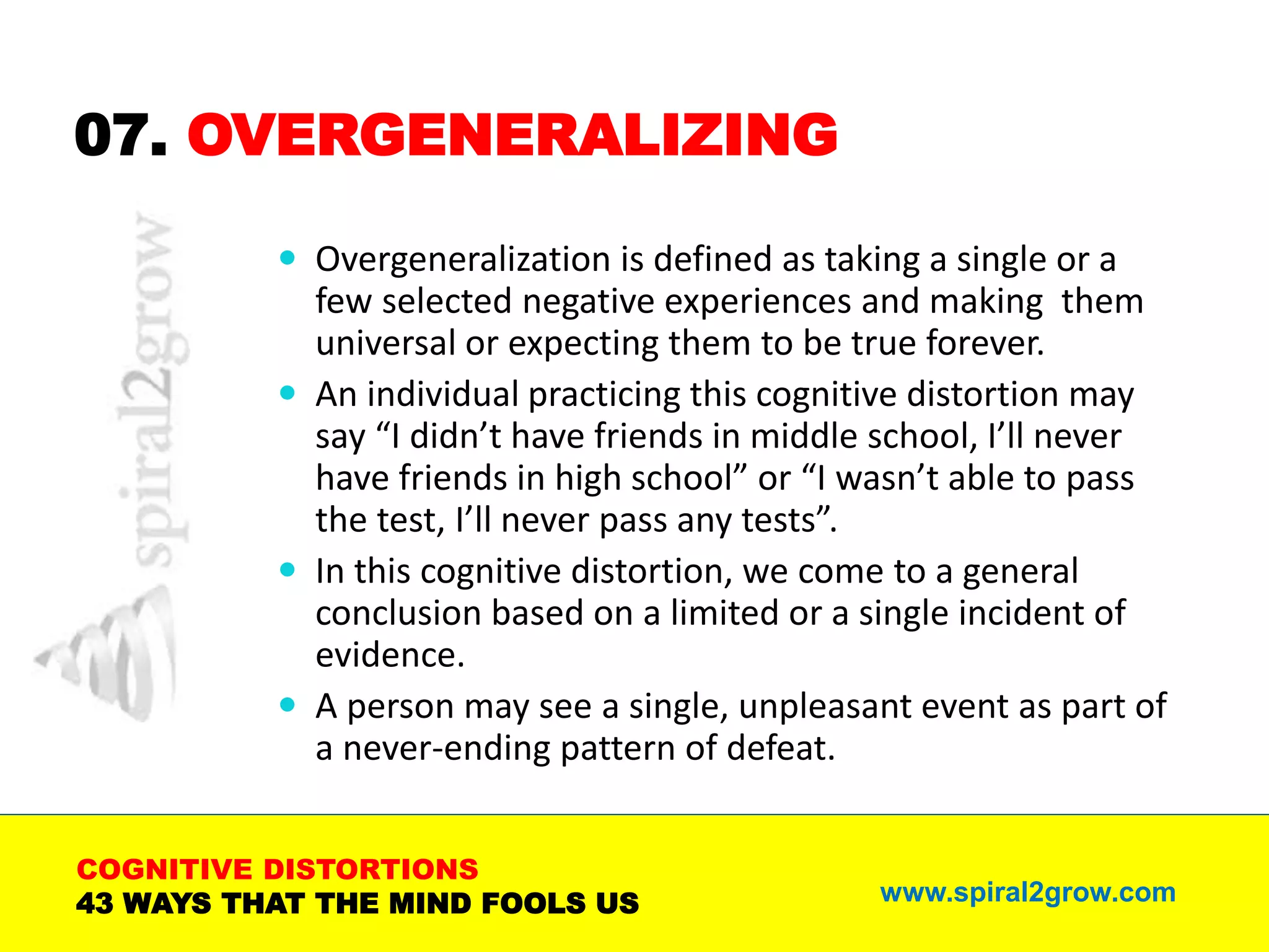 COGNITIVE DISTORTIONS | PPTX