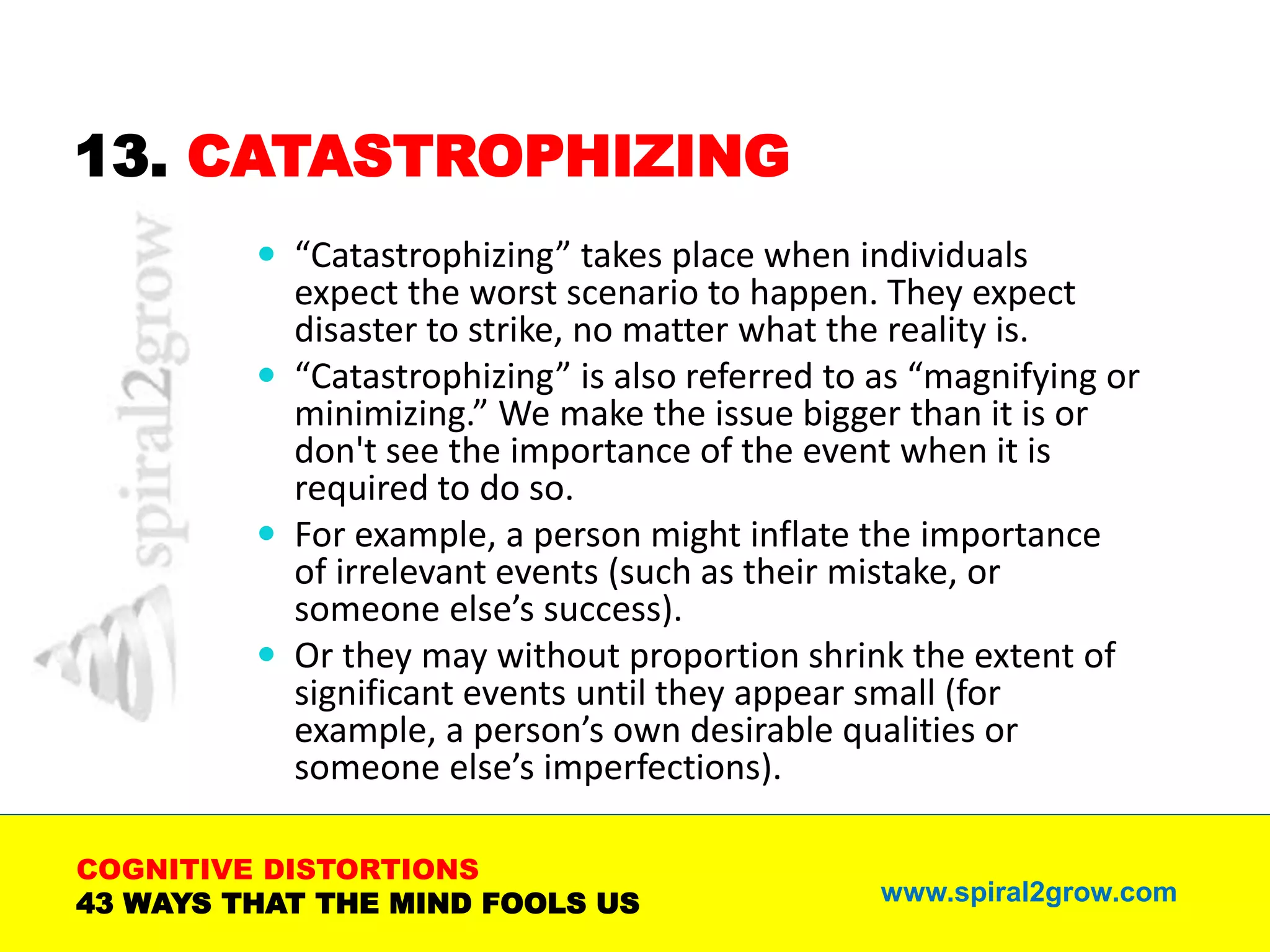 COGNITIVE DISTORTIONS | PPTX