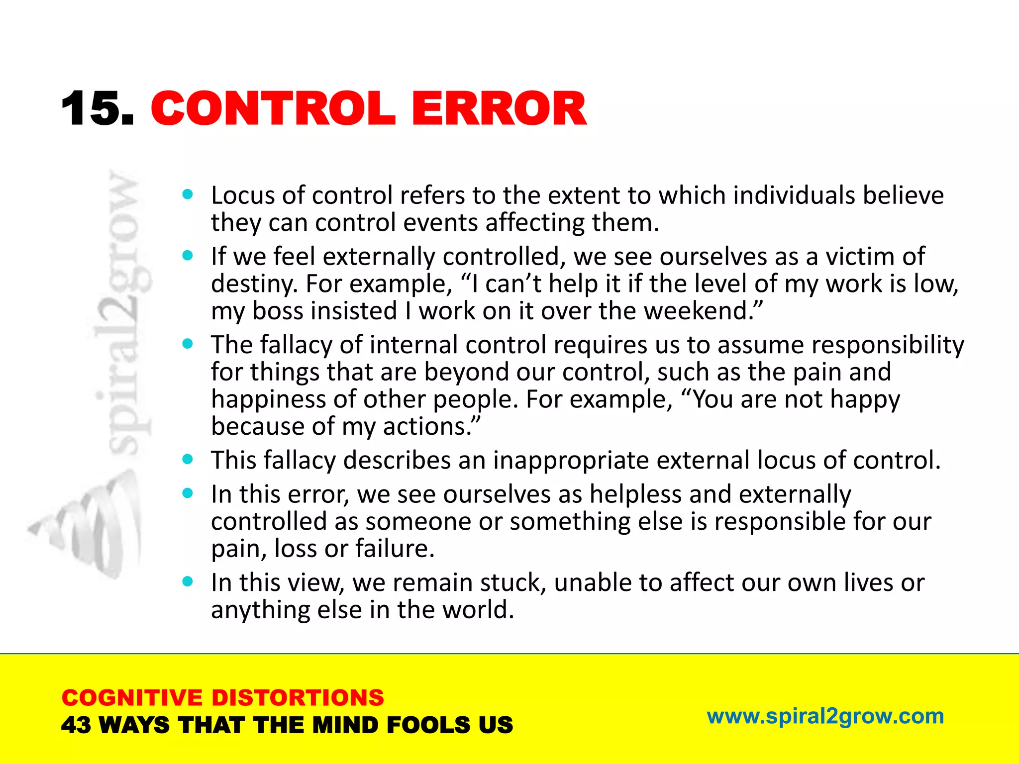COGNITIVE DISTORTIONS | PPTX