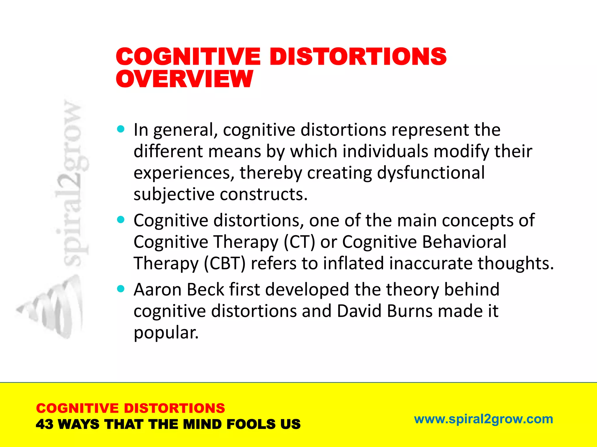 COGNITIVE DISTORTIONS | PPT