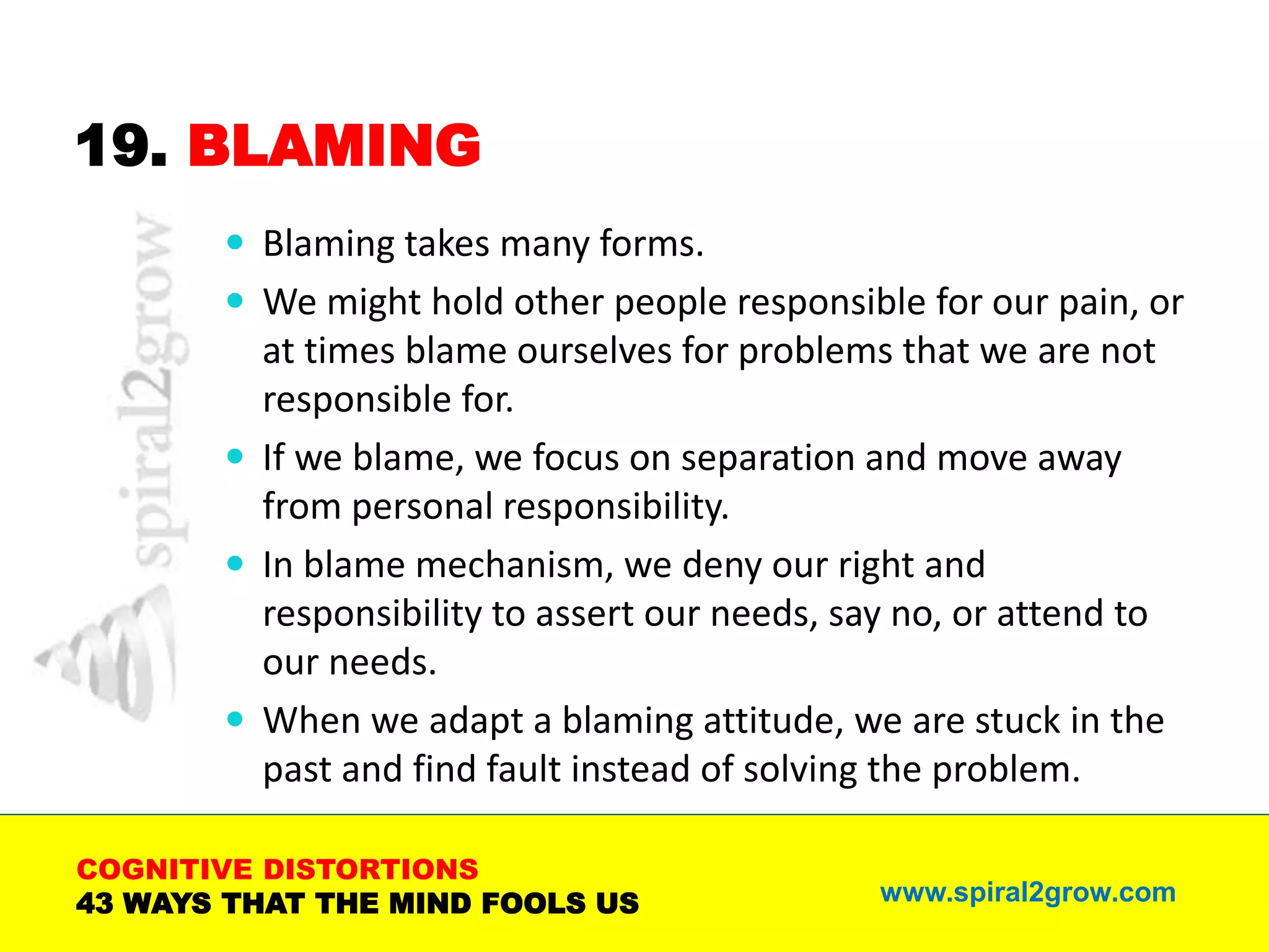 COGNITIVE DISTORTIONS | PPTX