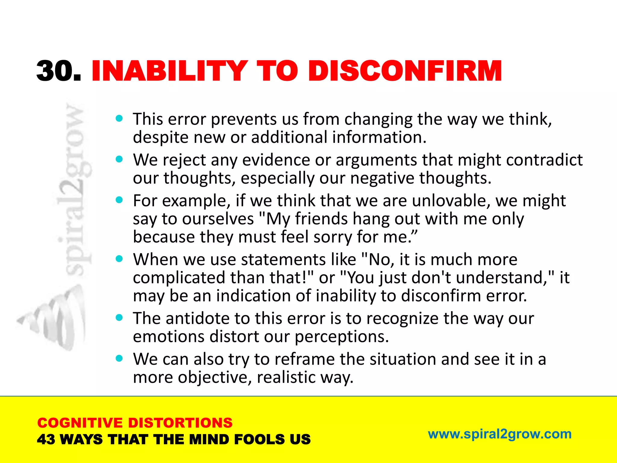 COGNITIVE DISTORTIONS | PPTX