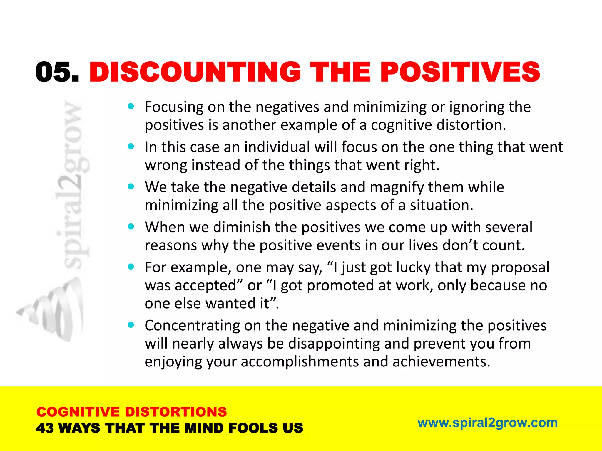 COGNITIVE DISTORTIONS | PPTX