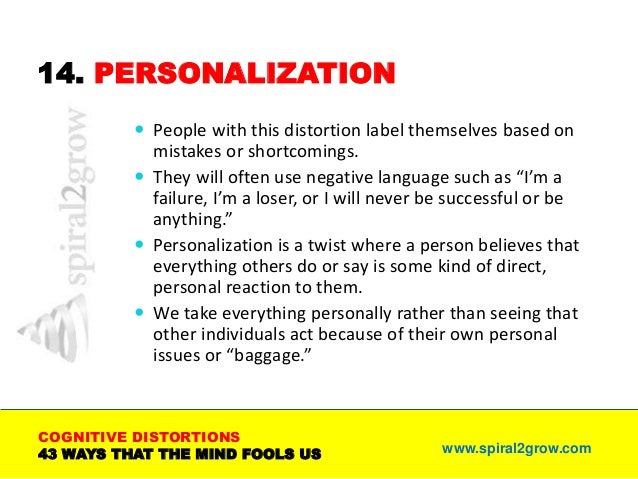 Cognitive Distortions And Examples