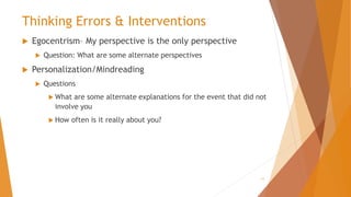 Cognitive Distortions: Understanding and Addressing Them | PPTX