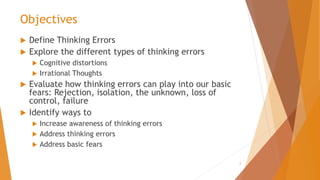 Cognitive Distortions: Understanding and Addressing Them | PPTX