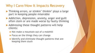 Cognitive Distortions: Understanding and Addressing Them | PPTX